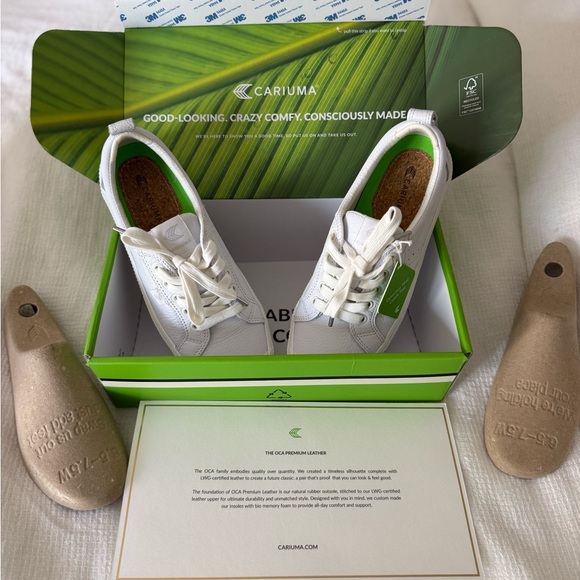 Cariuma | Shoes | Nwt In Box Cariuma Oca Low Premium Leather White ...